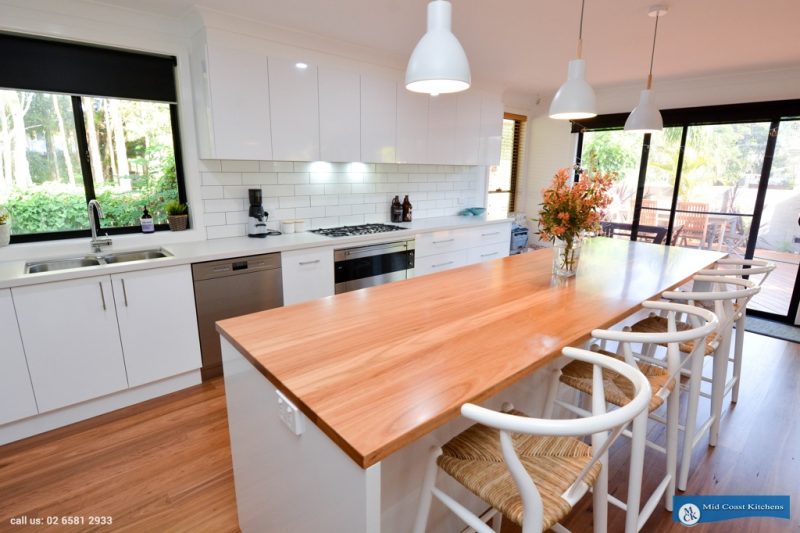 Timber Kitchen Benchtops Gallery - Mid Coast Kitchens Port Macquarie